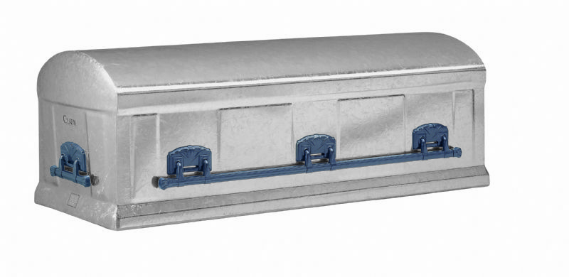 Silver Galvanized Steel 12 Gauge Vault | Evans Burial Vaults